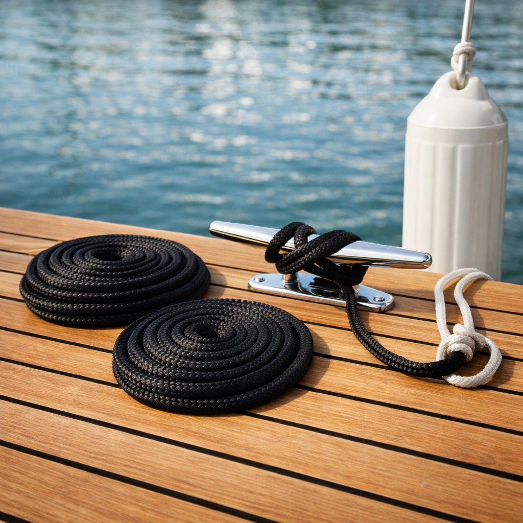 Marine Dock Lines & Mooring Lines - Polyester Rope Fender Lines ...