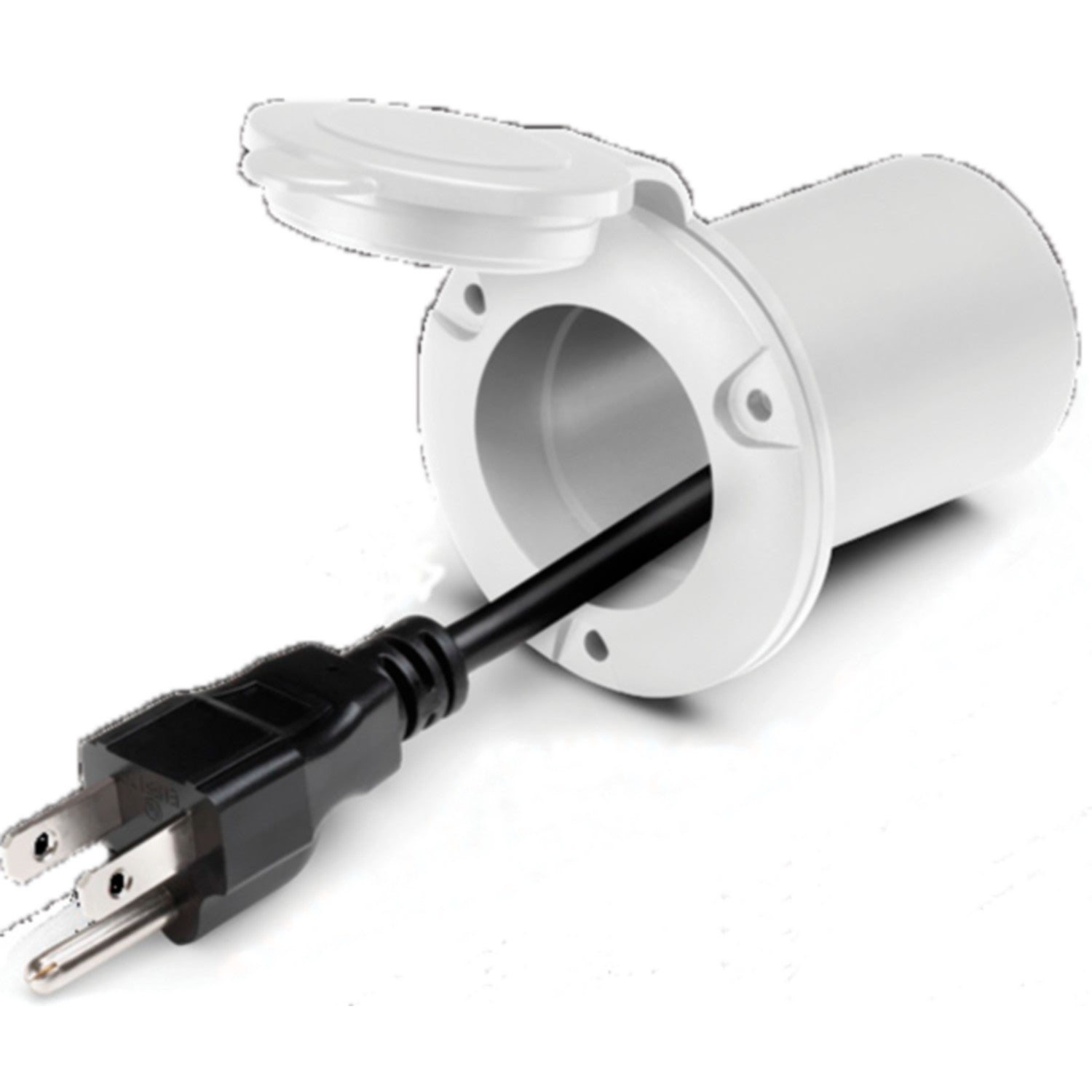 Pro Mariner 51310 AC Plug Holder+, White — Marisol Marine Company